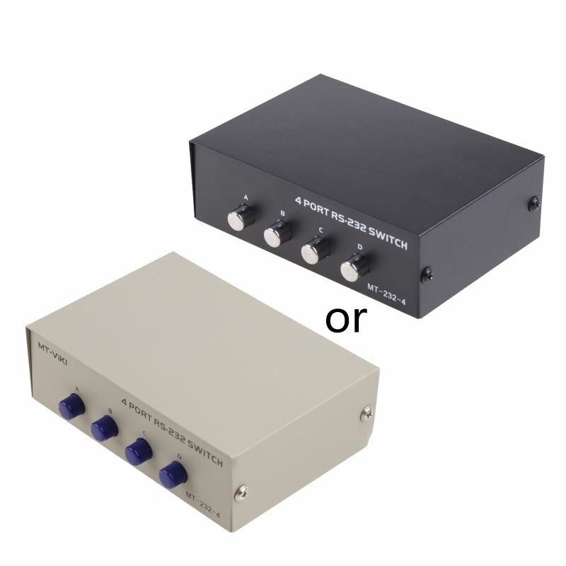 Mt-viki 4-портовый коммутатор Db9 Rs232, консоль последовательного устройства, переключатель общего доступа к принтеру, контроллер-сплиттер