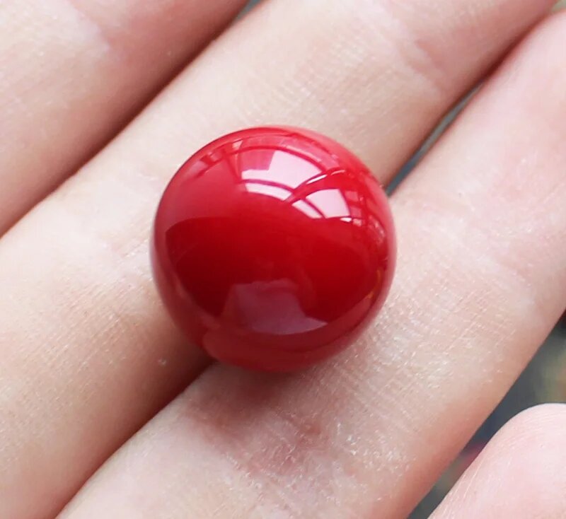 Полудрагоценные бусины лаerf beads красные 10 шт 8mm