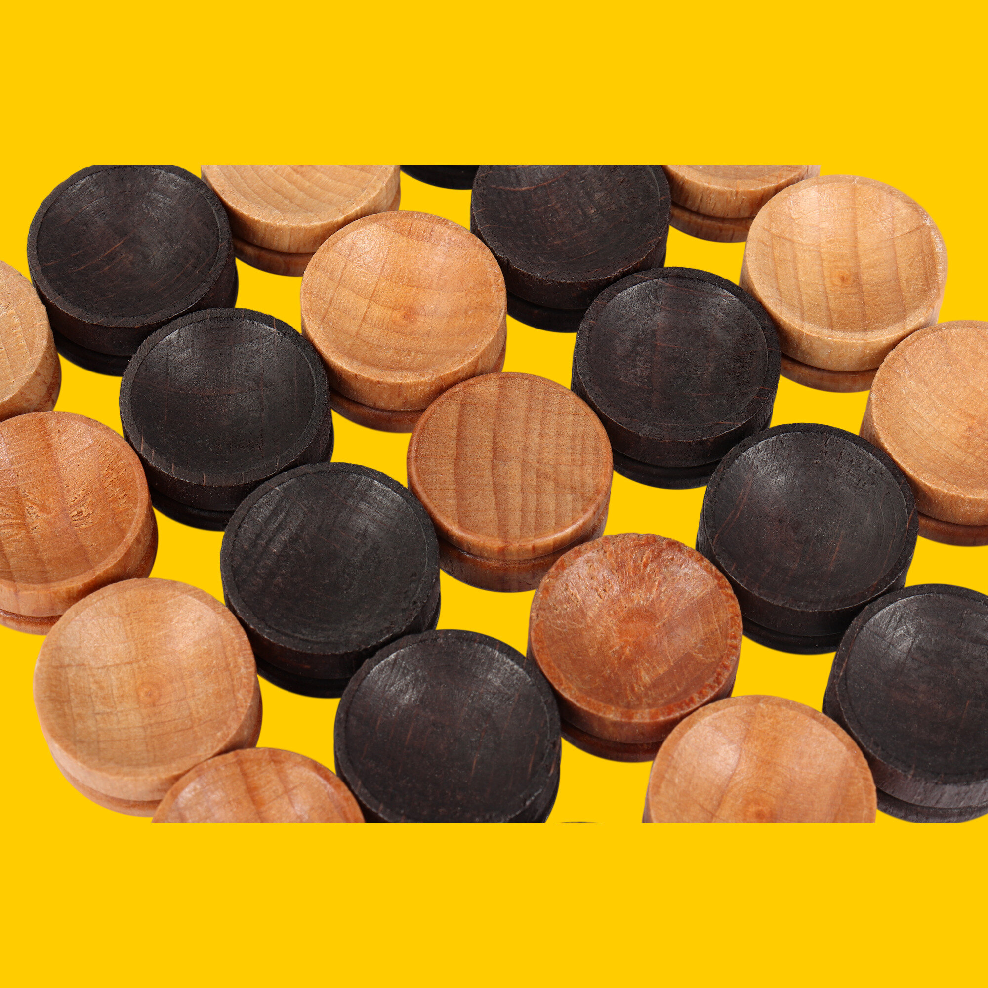 Фишки для нард, фишки для шашек 19 мм Буковые Презент