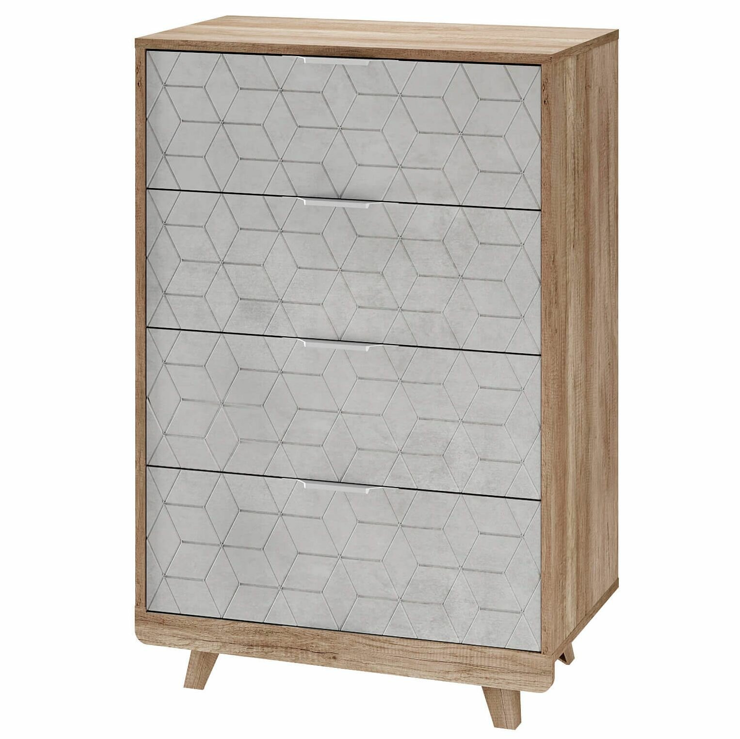 Комод для одежды деревянный с ящиками в прихожую или спальню Дуб каньон/F04