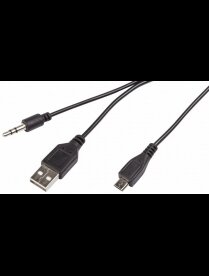 Кабель USB-AUX на microUSB для портативных колонок 0,5м REXANT 18-4290