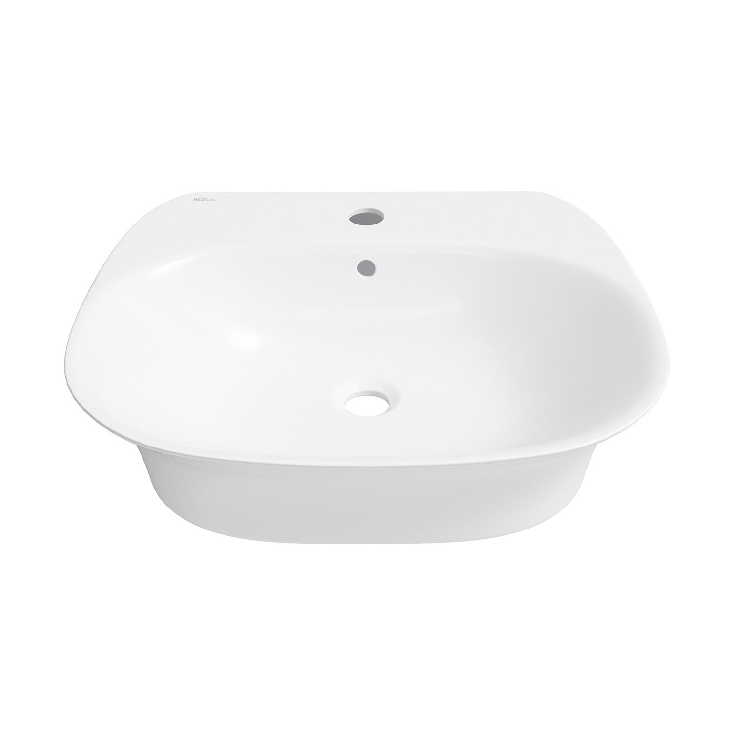 Подвесная или накладная раковина в ванную комнату Wellsee Excellence Pro 31760100S: ширина умывальника 50 см, цвет глянцевый белый