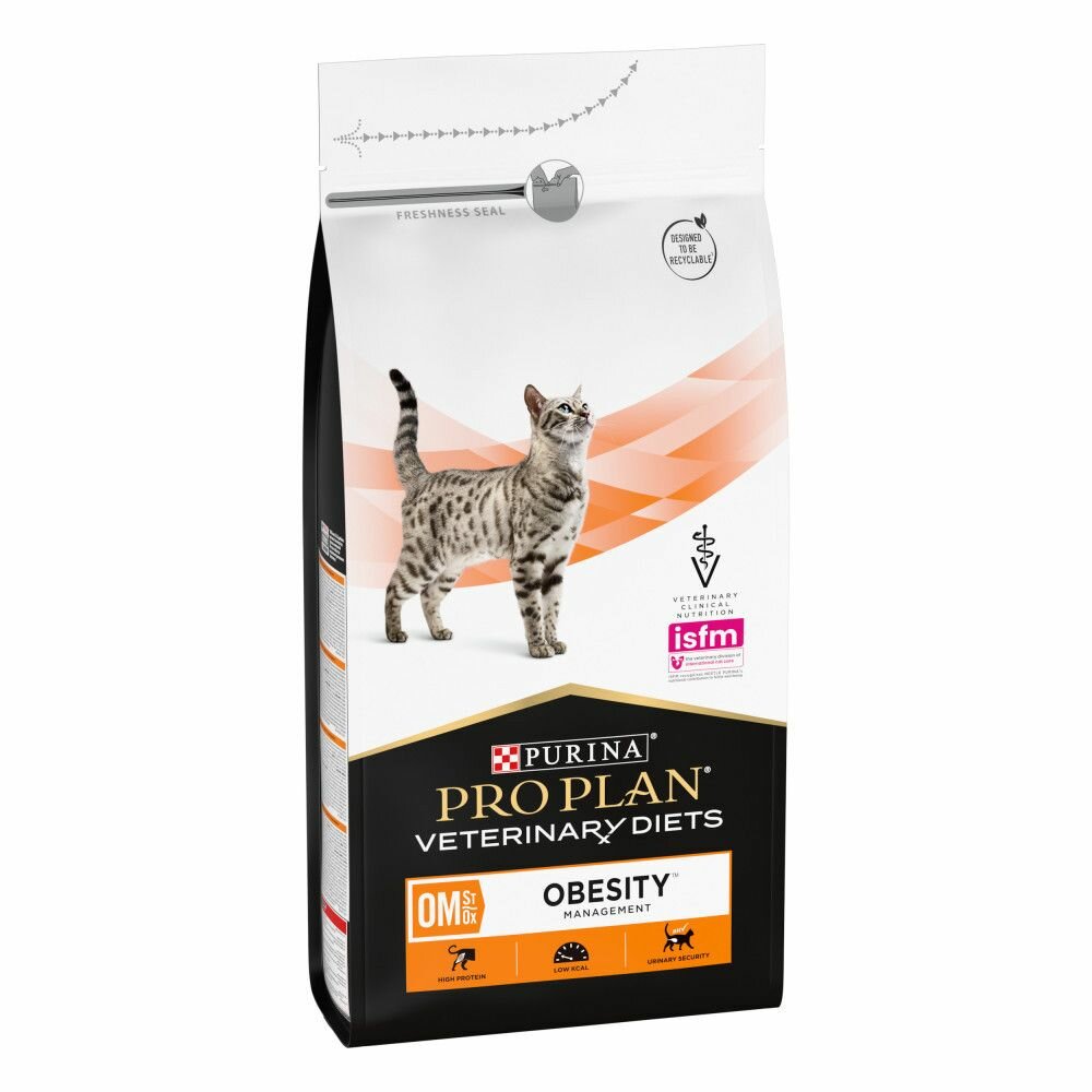 Сухой корм Purina Pro Plan Veterinary diets OM St/Ox Obesity Management для кошек при ожирении (1шт по 1,5кг)