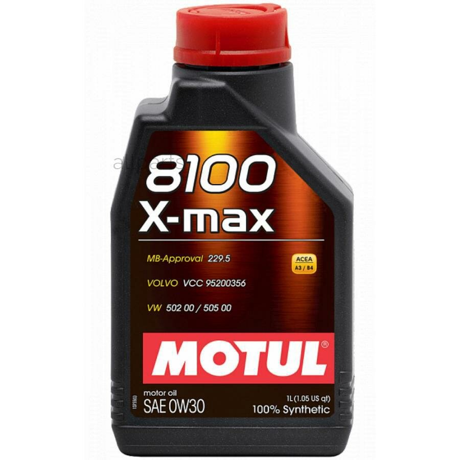 MOTUL 106569 Масло моторное Motul 8100 X-max 0W-30 синтетическое 1 л 106569