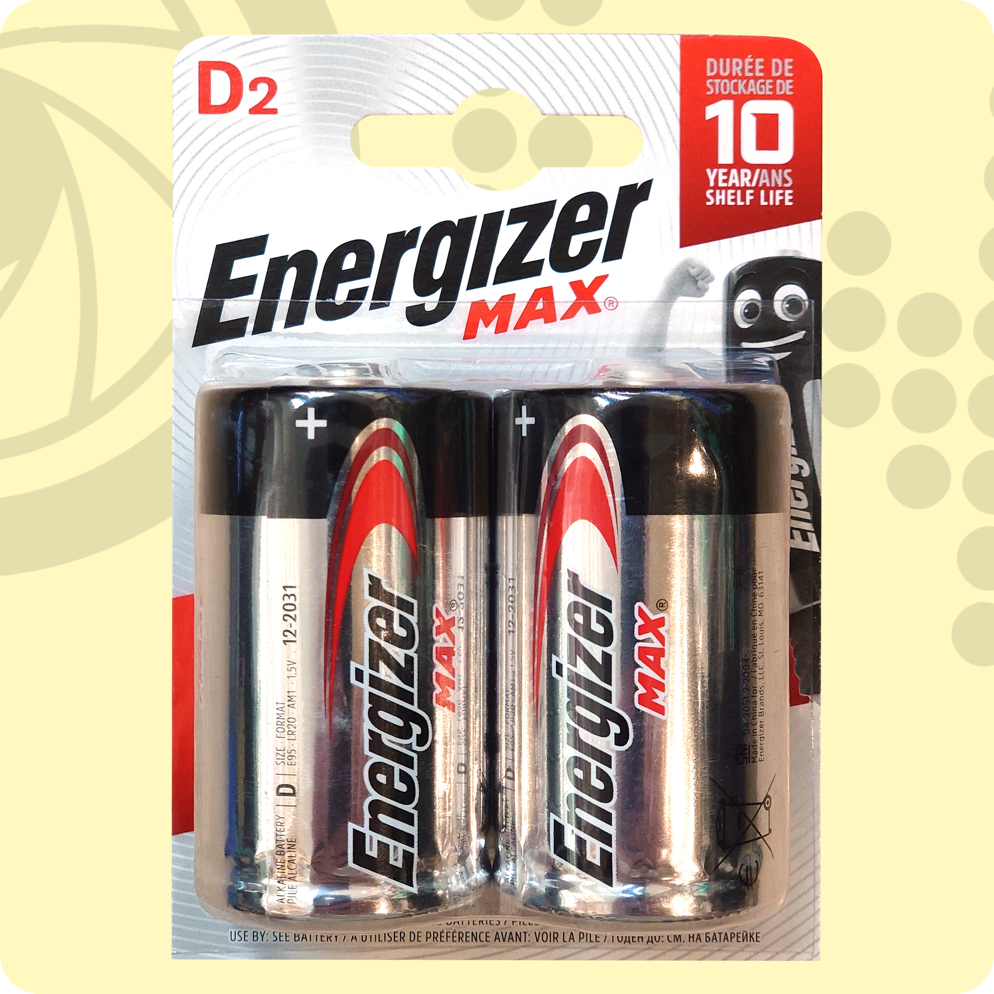 Energizer D (LR20) Max | 1,5 Вольта, Щелочные (алкалиновые) батарейки - 2шт.