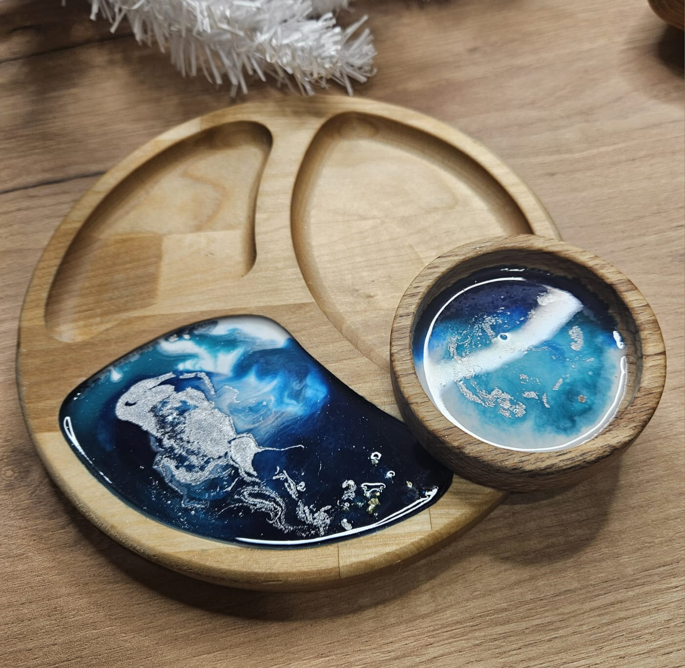 Менажницы с эпоксидной смолой, 2 шт. 20 см, 8 см