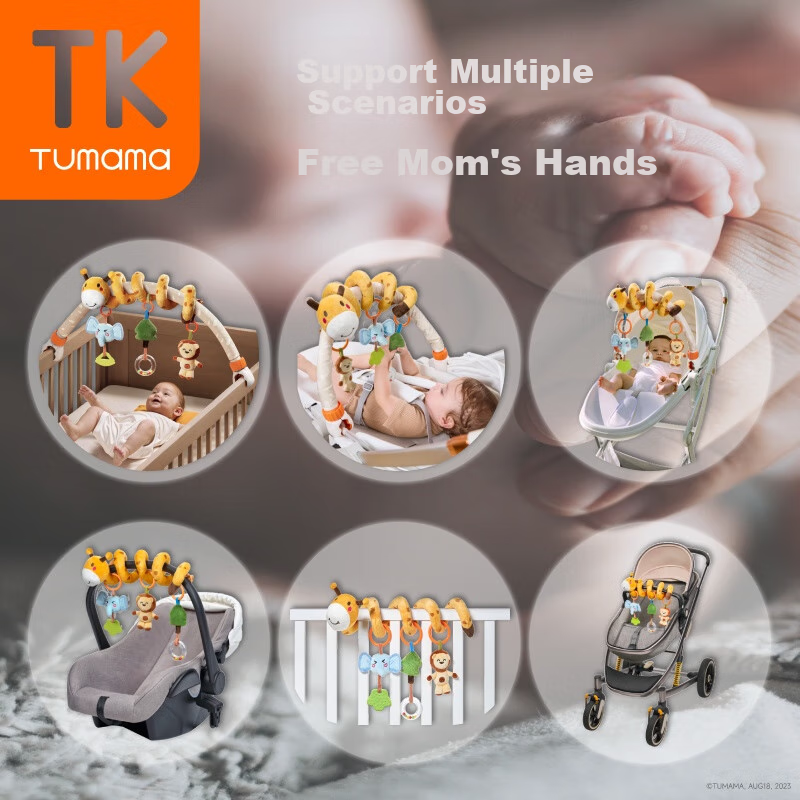 Tumama Kids Baby Toy, Hanging Bed Bell, Newborn Rattle, Wind Chime, Stroller, Crib, Fence Pendant, Dual-Use Car Bed Rattle