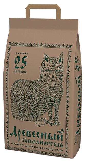 NO NAME древесный д/кошек крафт-пакет 25л