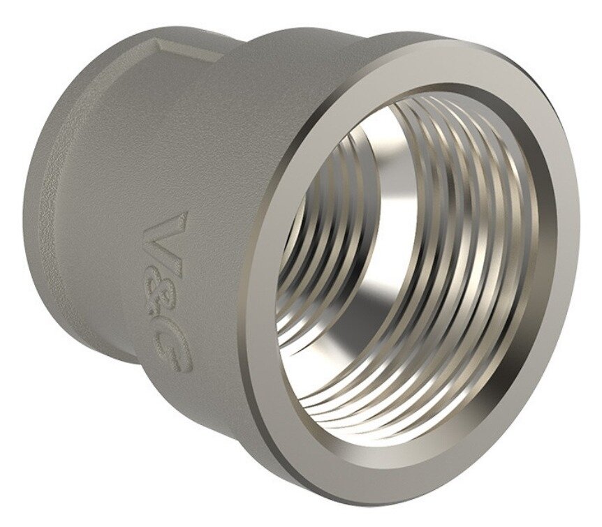 Муфта переходная V&G / В&Г внутренняя из латуни, серая, диаметр 1-3/4дюйма / фитинги
