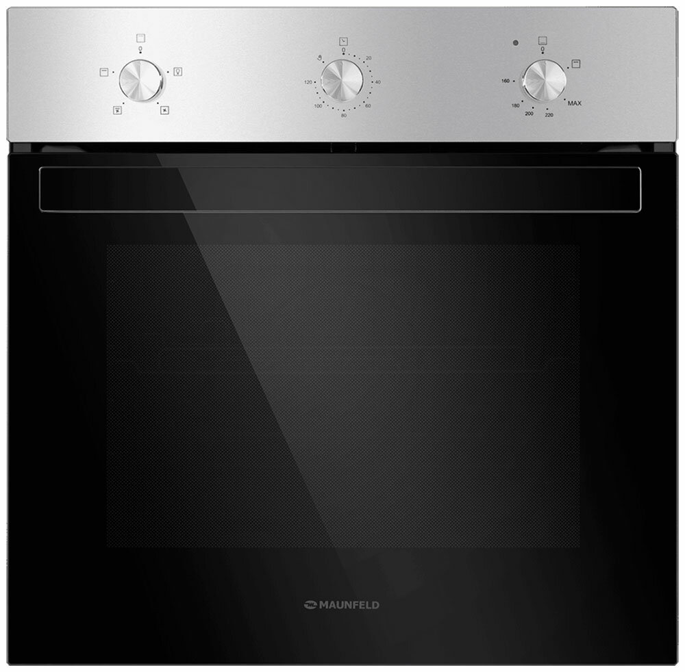 Газовый духовой шкаф Maunfeld EOGC604S Slim 59 см, 60 л конвекция, серебристый