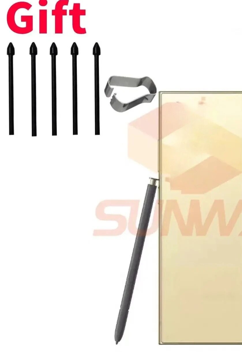 Оригинальный стилус для Samsung Galaxy S24, ультра сенсорный экран, стилус S, карандаш с функцией Bluetooth, поддержка air command Yellow