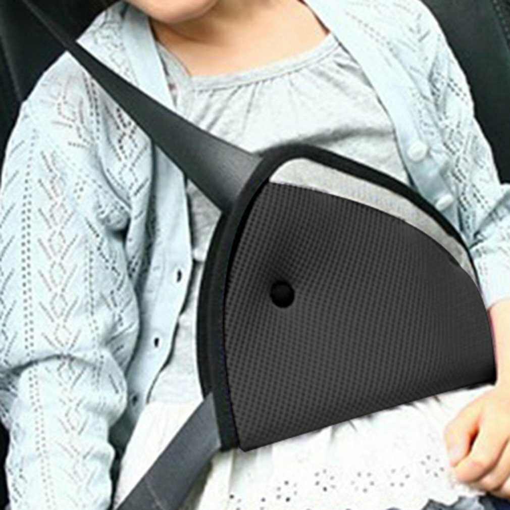 Child Seatbelt Adjuster Black Comfortable Lightweight Kids Safety Belt Padding Protector