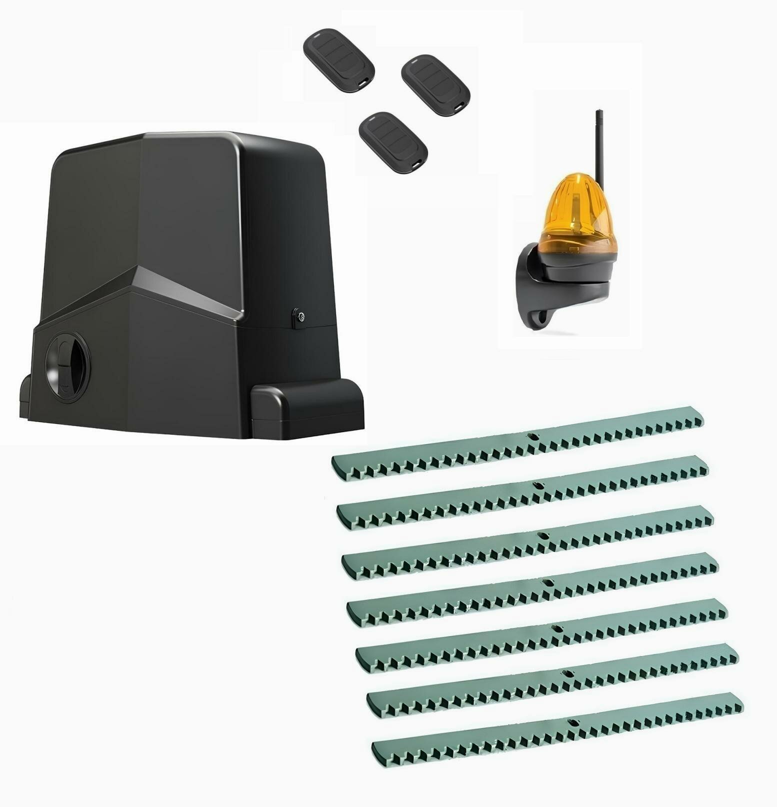 Автоматика для откатных ворот ARW-600MKIT LK7-Т3, комплект: привод, сигнальная лампа, 3 пульта, 7 реек