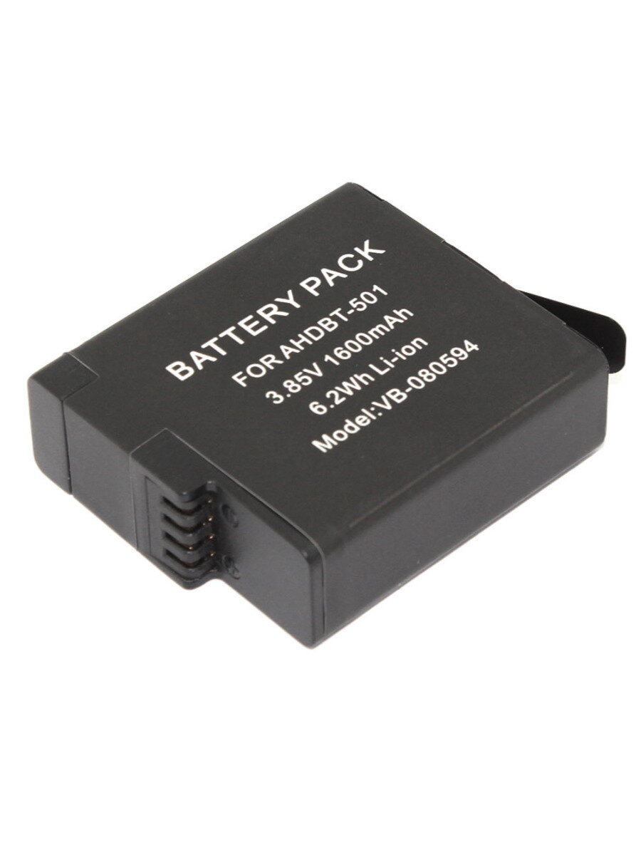 Аккумулятор для камеры GoPro HERO5, AHDBT-501, 3.7V, 1600mAh, код 080594