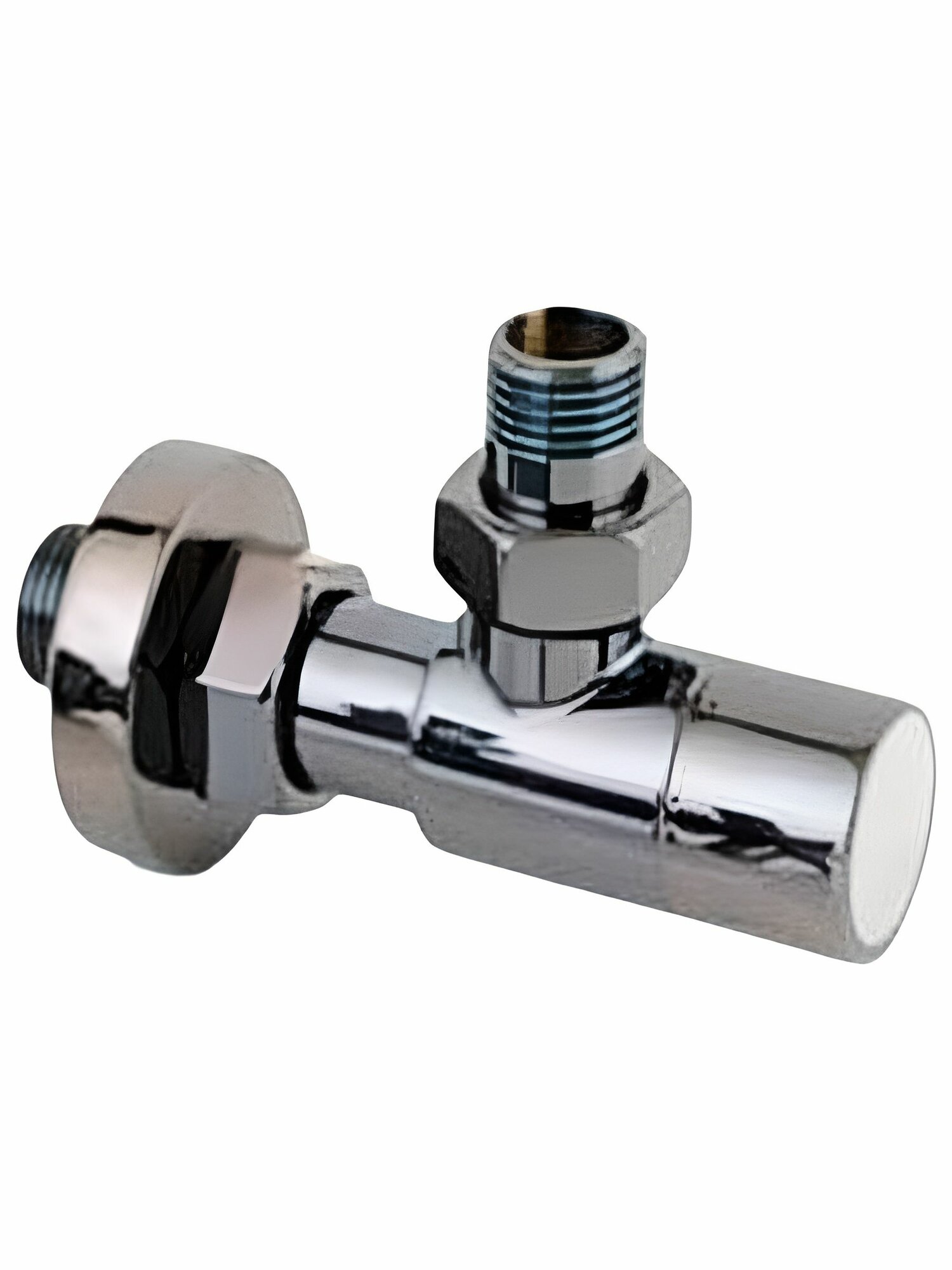 Кран для полотенцесушителя 1/2"-1/2" нар.-нар. рез, ручка-круглая, VR2033 VIEIR/Гидропласт