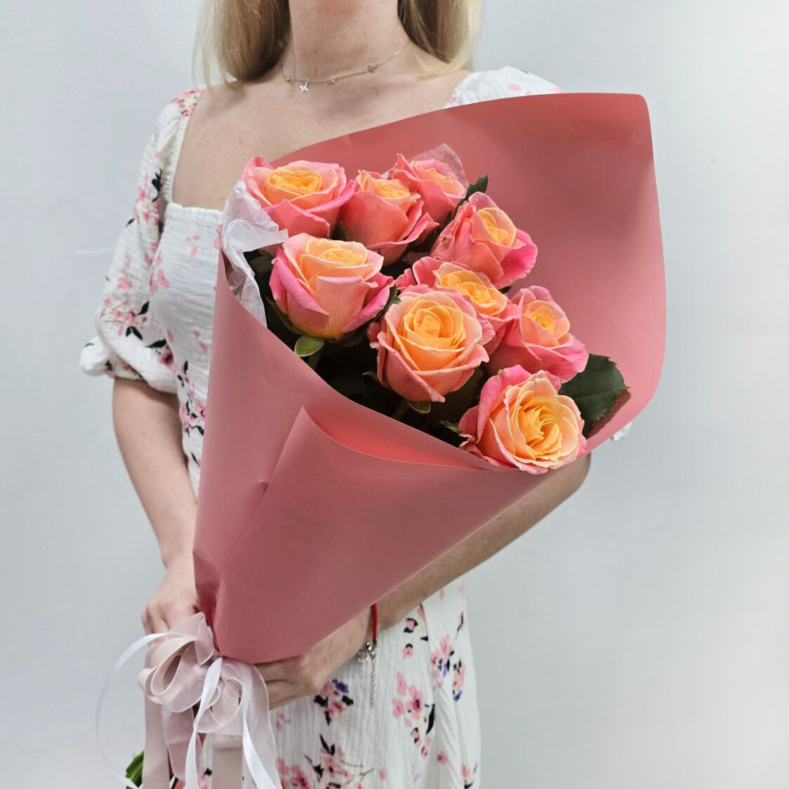 Букет "Талисман Флора", розы, 60см, 11шт, упаковка в ассортименте