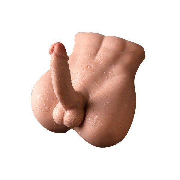 Ультра-реалистичный торс-мастурбатор с фаллоимитатором, вибрацией и поступательными движениями XISE Bartlett