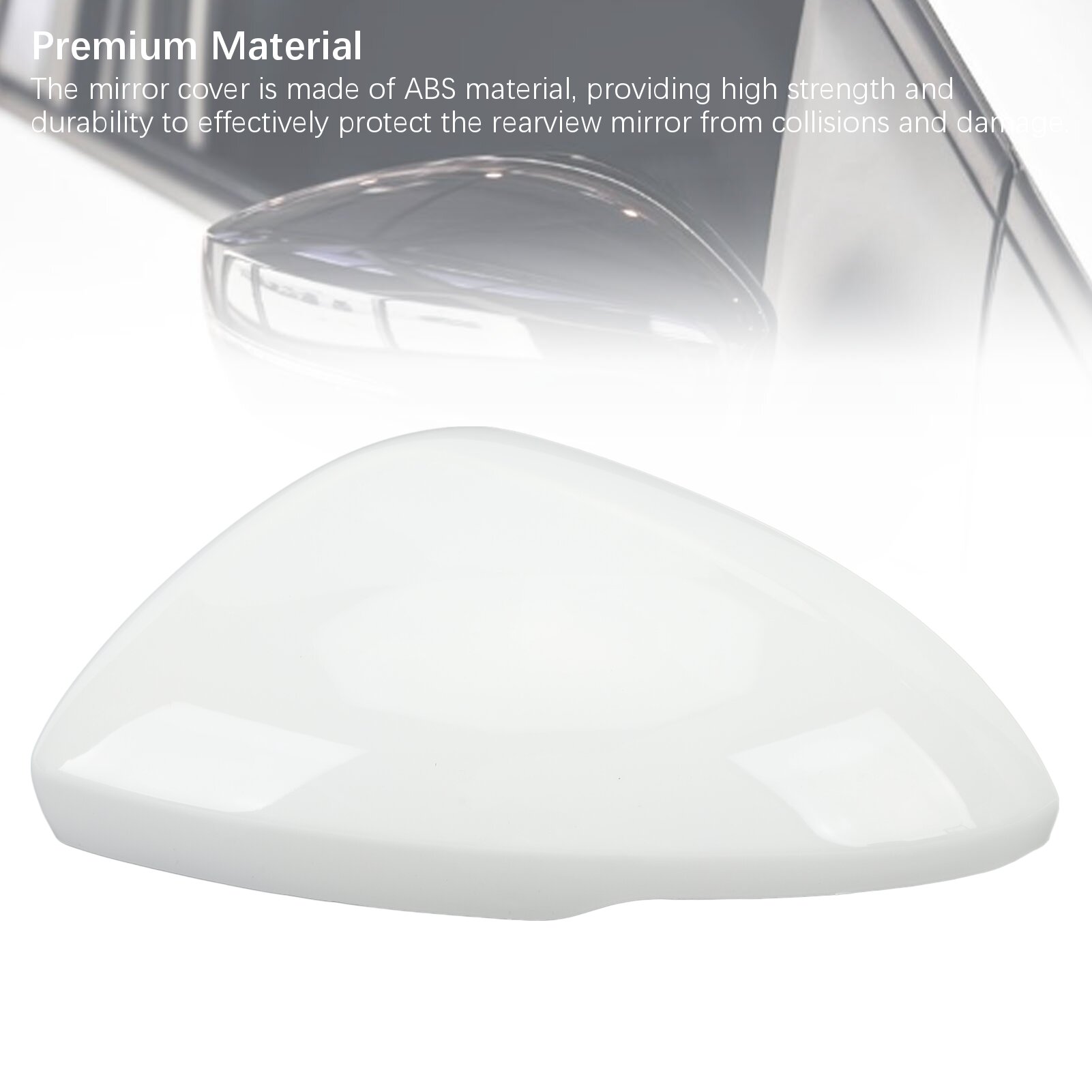 Крышки зеркал заднего вида, стильные, ударопрочные, сменные крышки зеркал на двери автомобиля для Cruze 2017–2019, белые, левые: 19353645