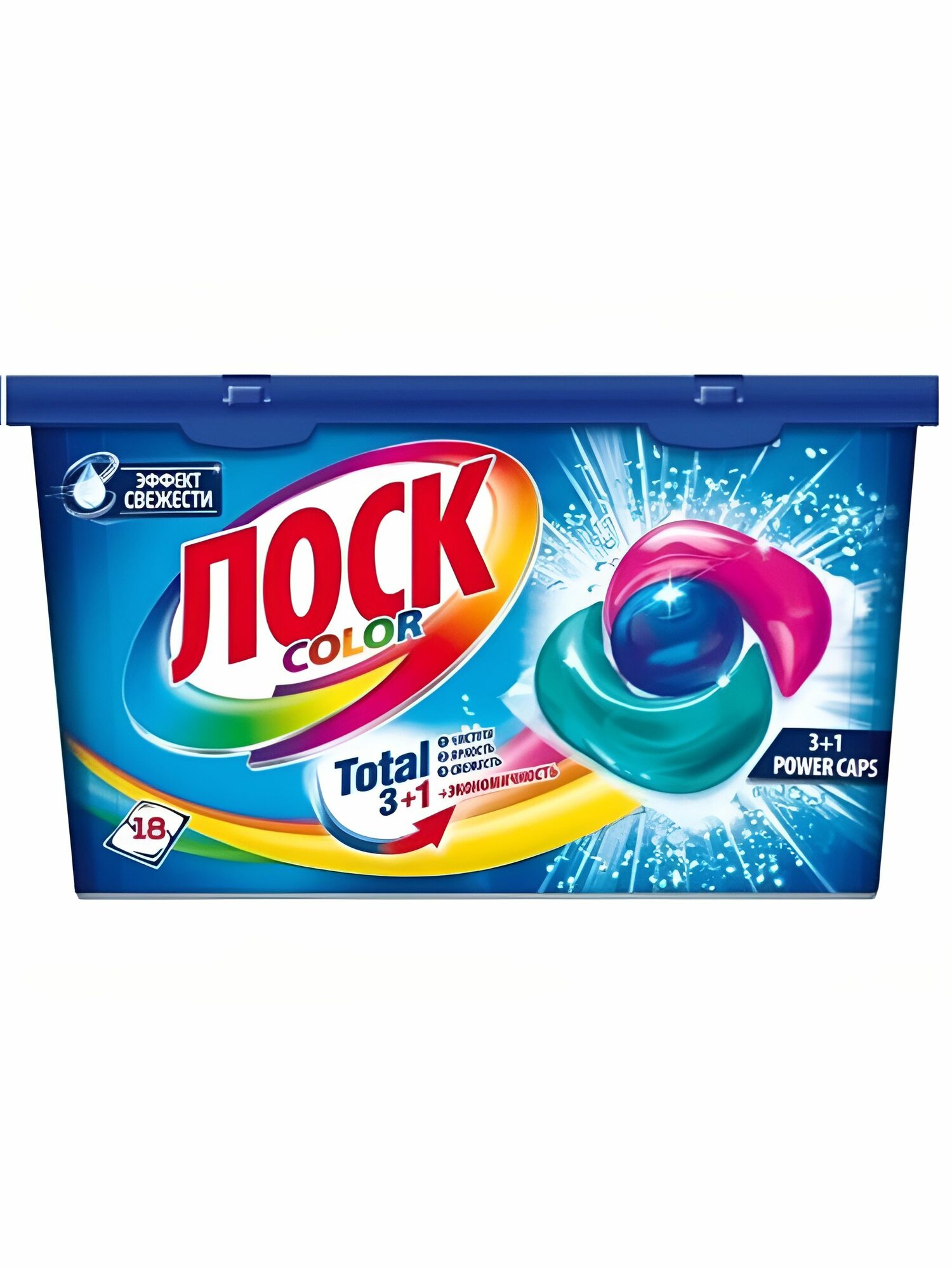 Капсулы для стирки Лоск Трио Колор, 18шт