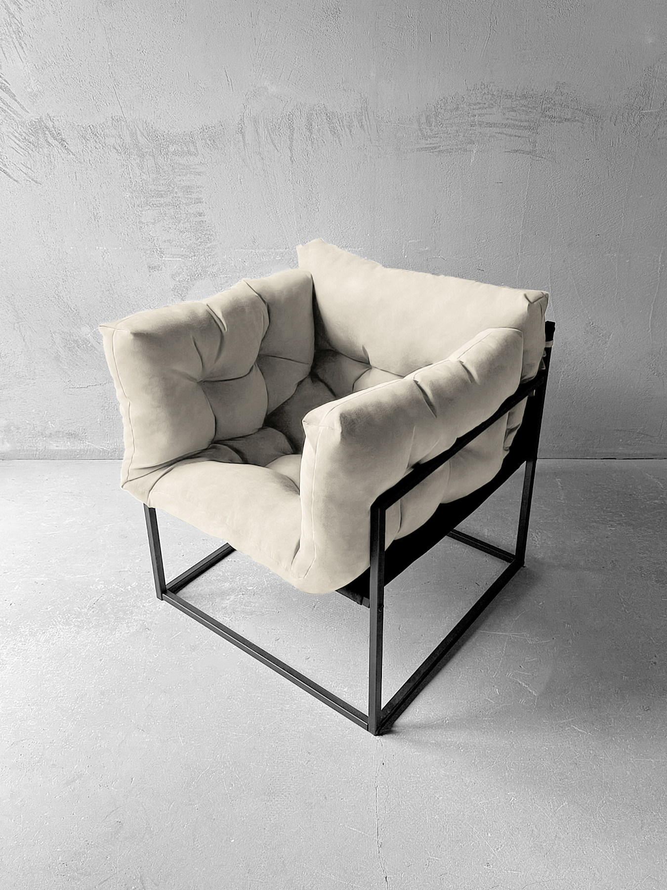 Кресло для отдыха Блок велюр белый