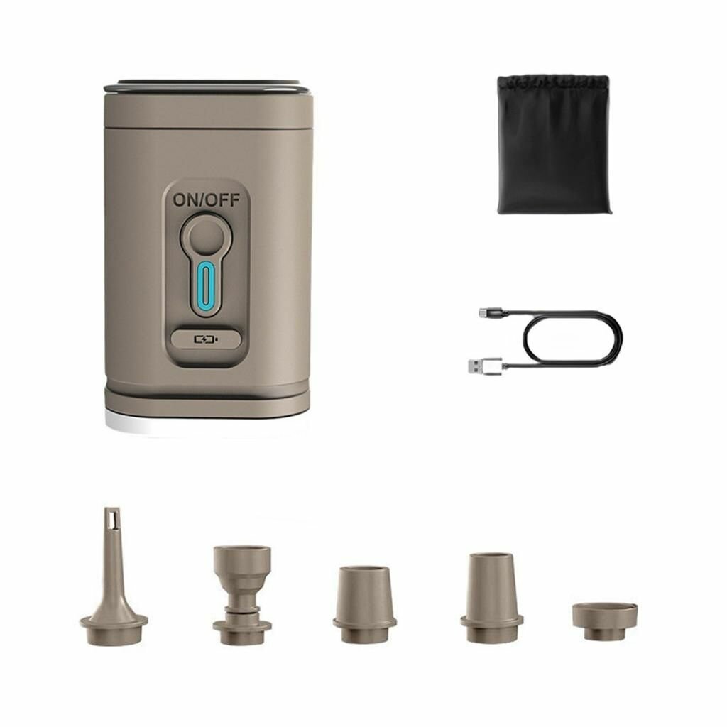 Автомобильные инструменты, Электрический воздушный насос бытовой электрический насос для автомобиля на открытом воздухе-хаки-1200 мАч с подсветкой