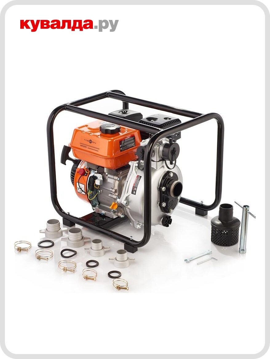Мотопомпа бензиновая MERAN MPG211H высоконапорная с двумя рабочими колесами