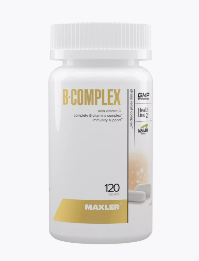 Комплекс витаминов В+С, Maxler B-Complex, 120 таблеток