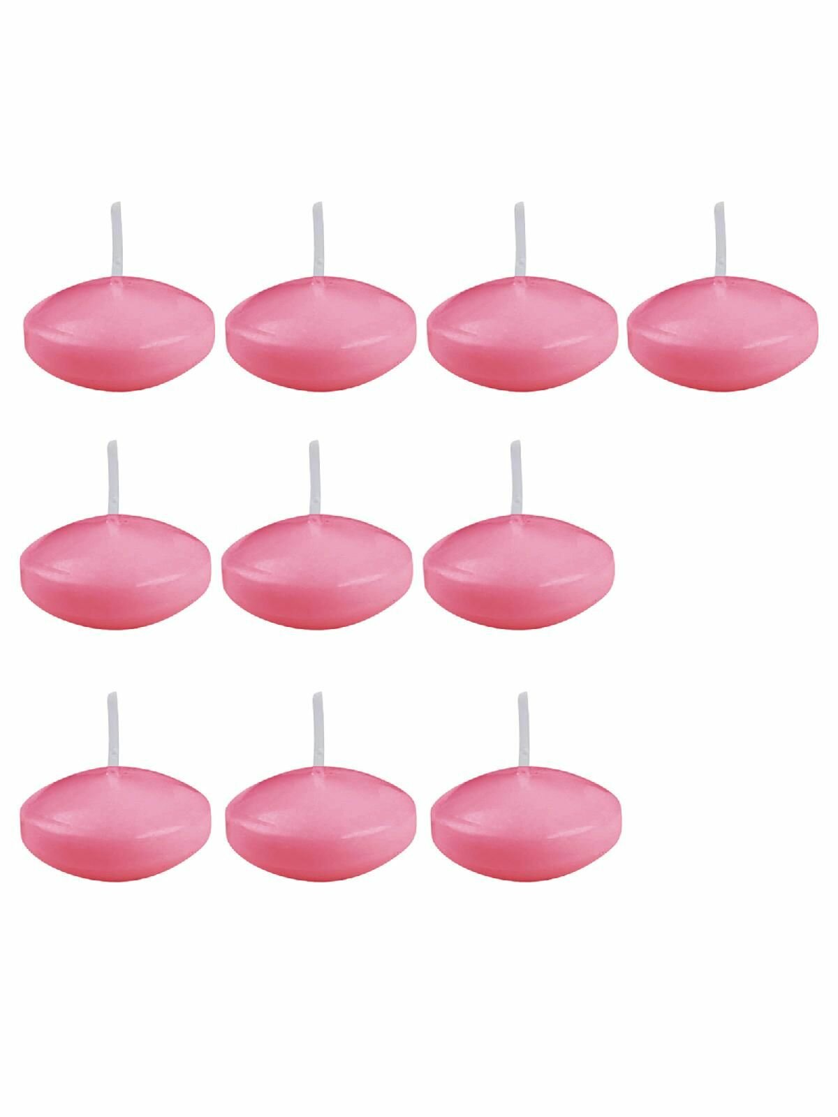 Свеча,10 шт, плавающие свечи, плавающие свечи в воде 3,7*1,6 см-розовый