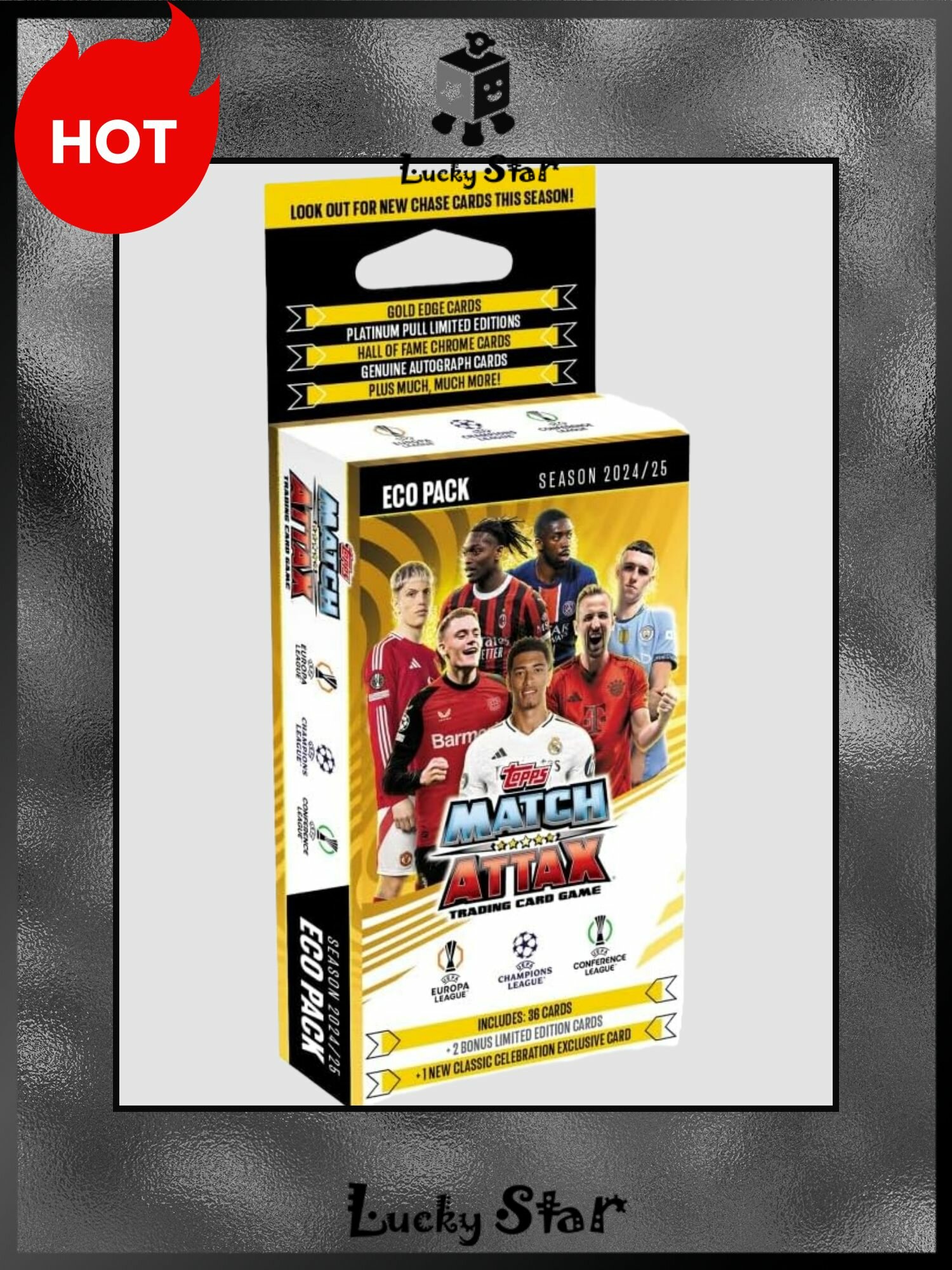 Карточка, TOPPS Eco Pack Match Attax Cards UCL 24-25,39 карточек, Hanging box