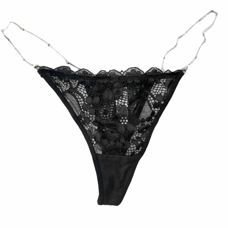Сексуальные стринги с цепочкой, - M - Т-образное кружево из бисера