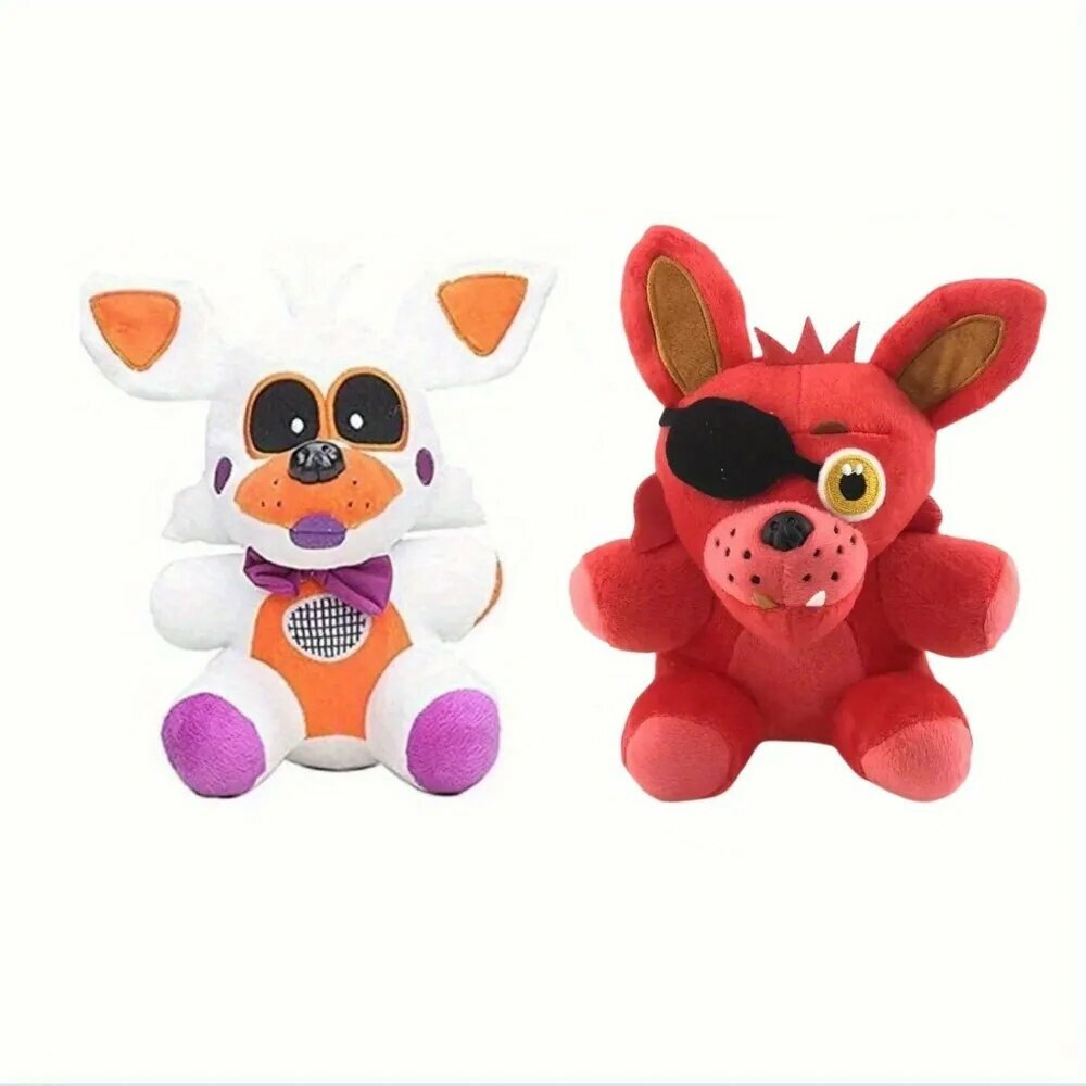 Набор 5 мягких игрушек - Аниматроники 5 ночей Зеленая Цирковой малыш Funtime Foxy Эннард Плюш Ballora Plush Funtime) 20 см (Five Nights FNA)