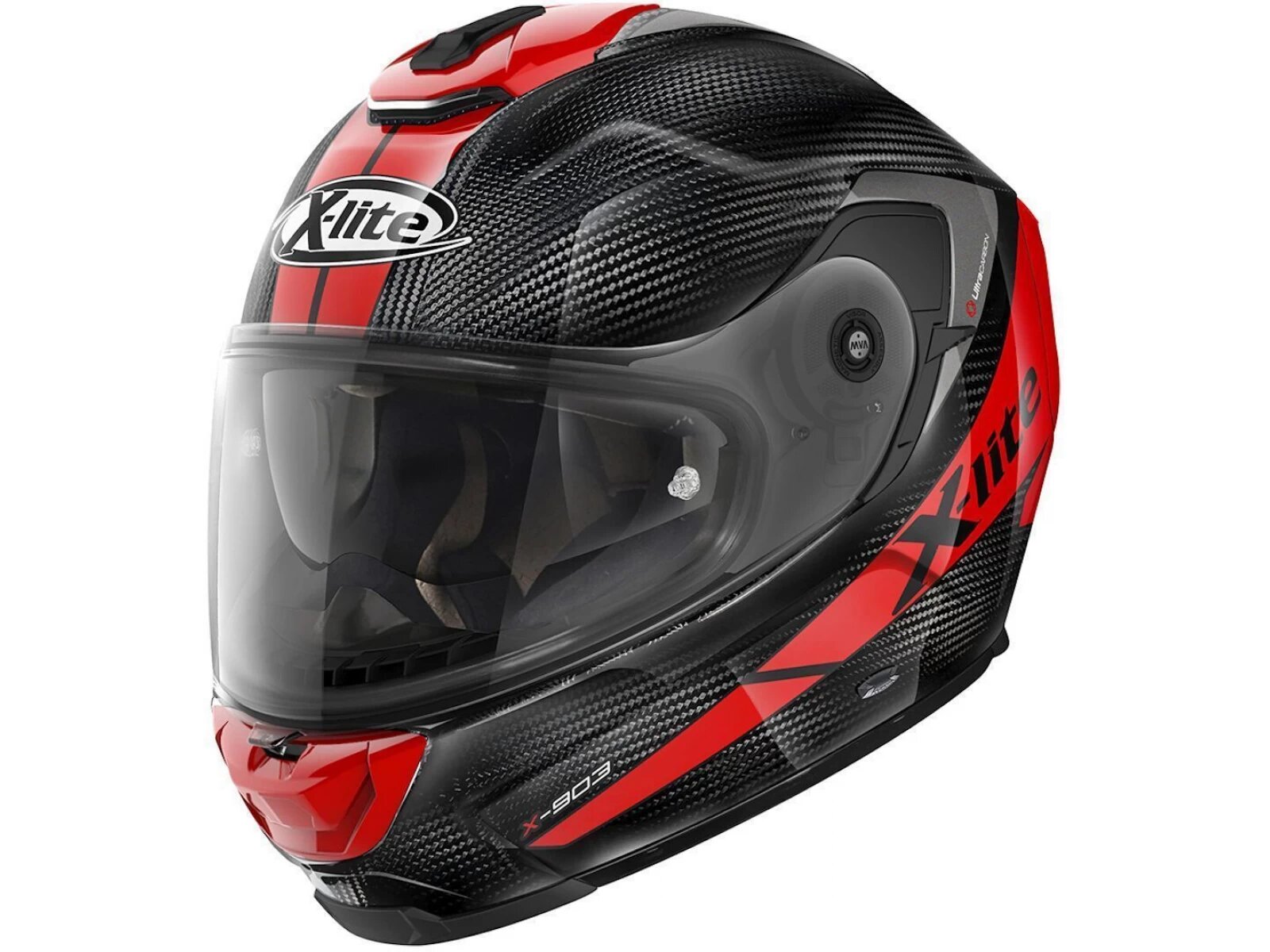 Мотошлем X-LITE X-903 ULTRA CARBON Grand Tour N-Com 59, черно-красный, L