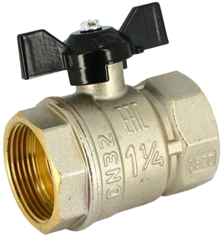 Кран шаровый LD Pride ВВ 1"1/4 - полный проход, бабочка