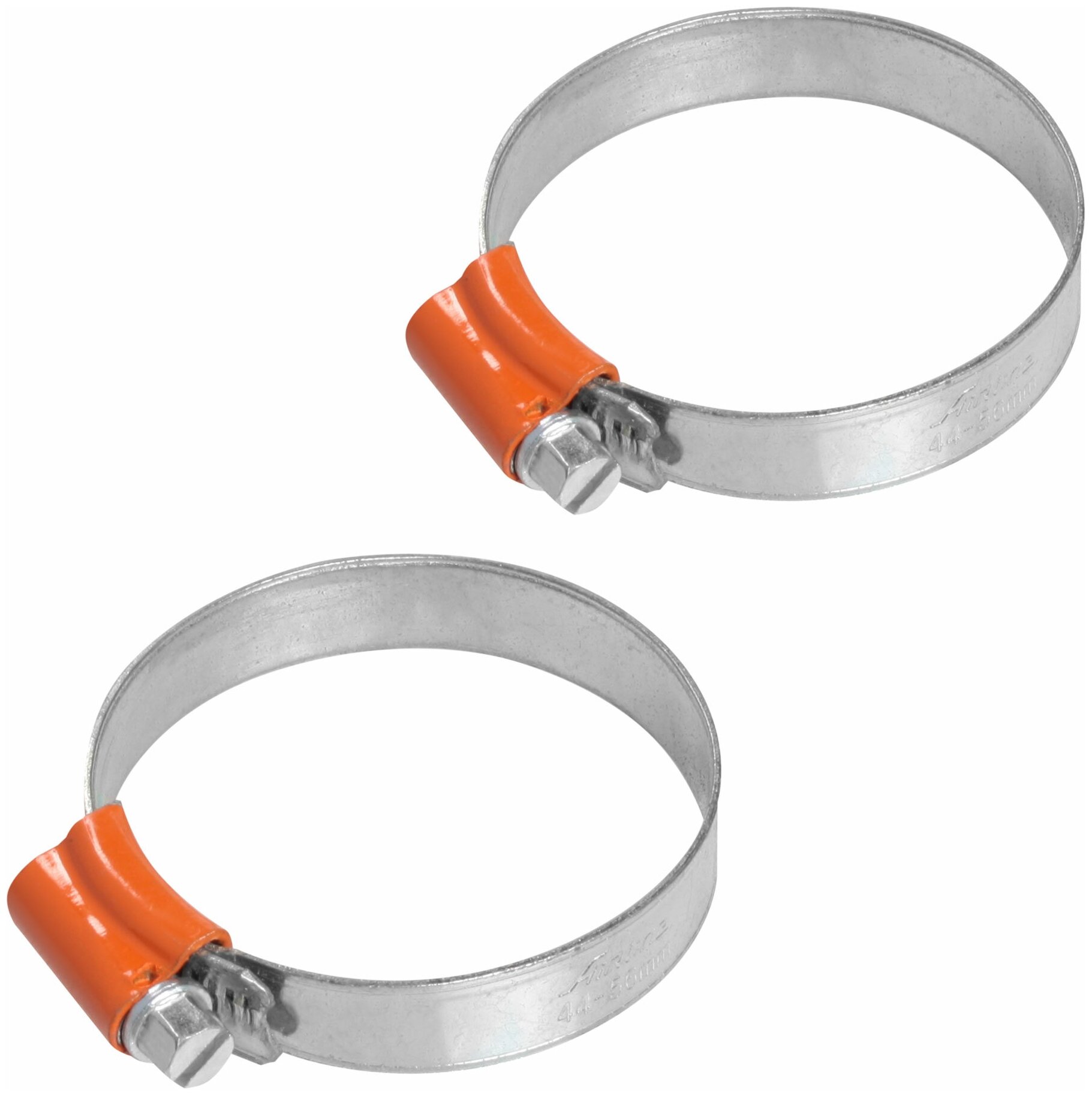 Хомуты 44-56 117 мм червячные усиленные W1 (оцинк.) компл. 2 шт. AIRLINE AHC-SK-16