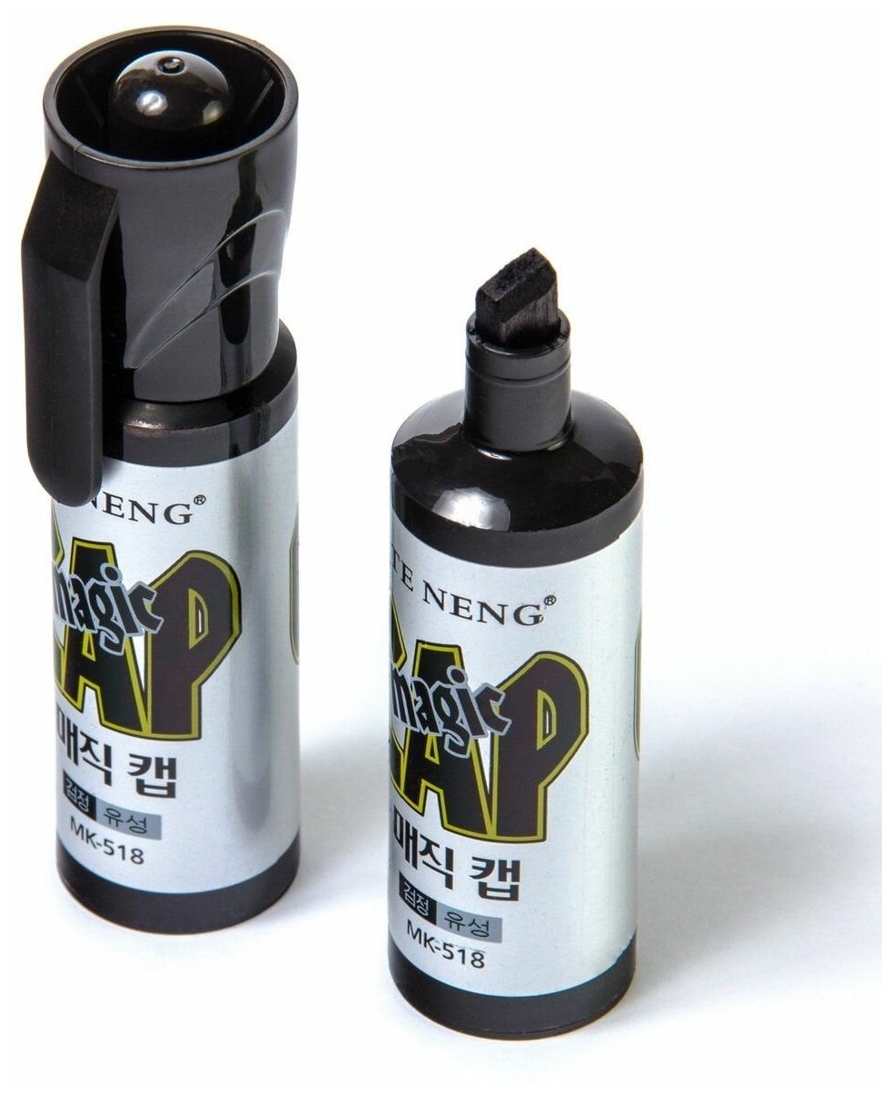 Маркер " TE NENG" перманентный черный MK-518, 1 шт черный универсальный