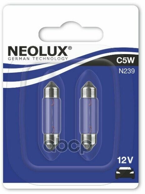 К-кт ламп! 5W 12V SV8.5-8 (2шт. в блистере) Neolux арт. N23902B