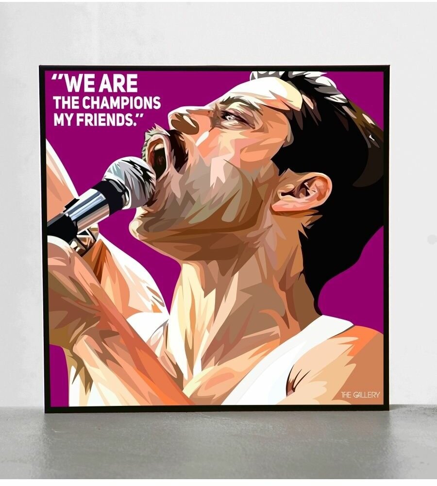 Картина постер Поп-арт Фредди Меркьюри 50х50 см