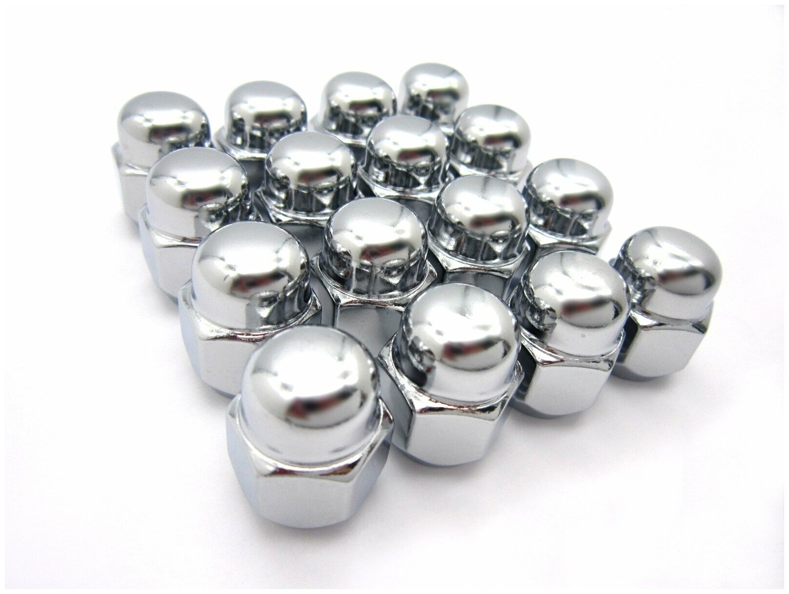 Гайки колесные М12х1,5 под ключ 19 мм высота 25 мм конус закрытые 16 шт.