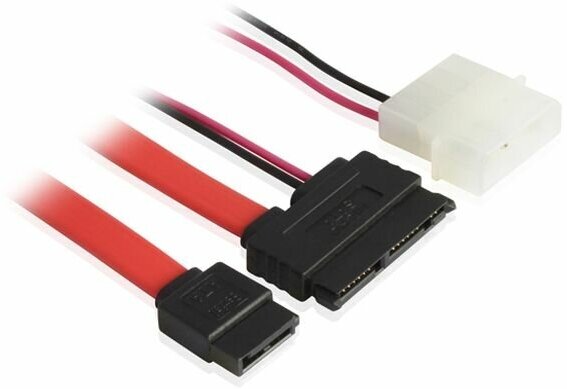 Комплект кабелей 0.5m micro SATA GCR micro SATA 16pin / SATA II до 3Gbps 7pin / Molex 4pin