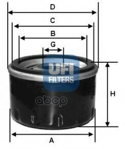 Фильтр масляный OPEL MAVANO A, VIVARO A 1.9DTI, RENAULT KANGOO I/II 1.5/1.9D 23.481.00 UFI арт. 2348100