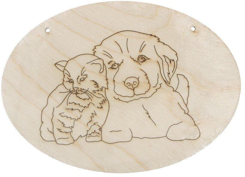 Mr. Carving" ВД-328 Доска для выжигания и росписи фанера 13 х 18 х 0.4 см "Друзья