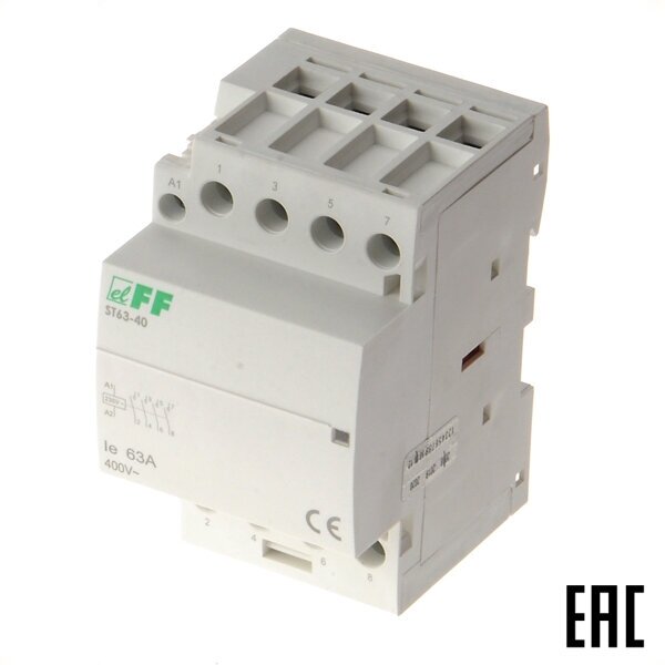 Контактор модульный ST63-40 63А 4з 230В AC на Din-рейку Евроавтоматика F\F