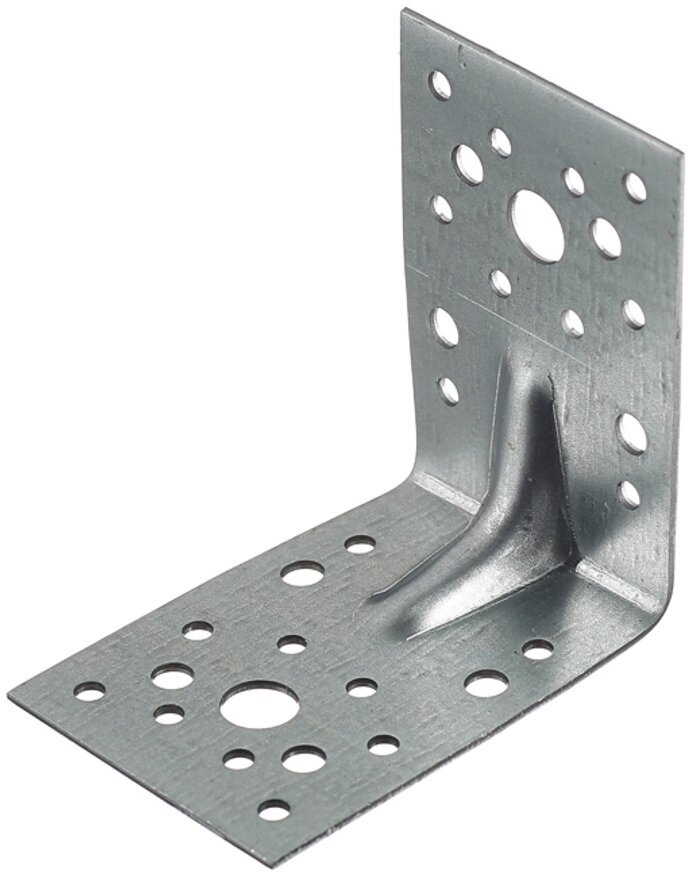 Уголок крепежный усиленный оцинкованный 90х90х65х2 мм (10 шт.)