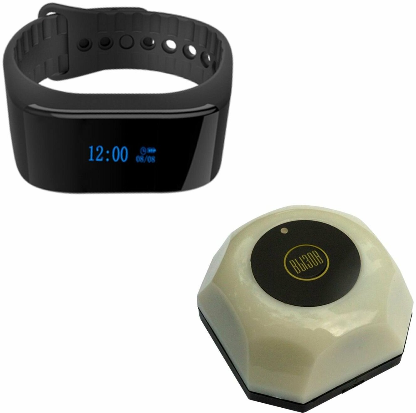 Комплект системы вызова персонала: часы-пейджер П-12 и 1 кнопка вызова К-6