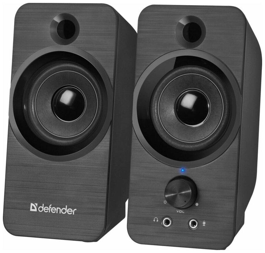 Колонки DEFENDER SPK-190, 2.0, черный