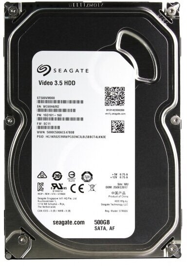 Жесткий диск Seagate ST500VM000 500Gb 5900 SATAIII 3.5" HDD