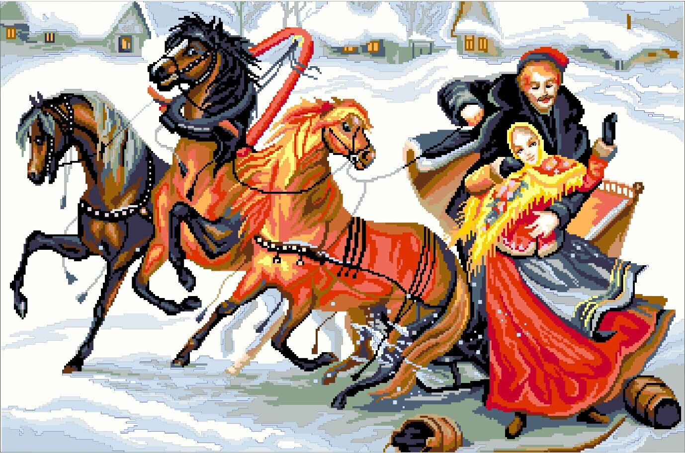 Набор для вышивания крестиком NITEX нитекс от производителя арт. 2096 Рисунок на канве Букет