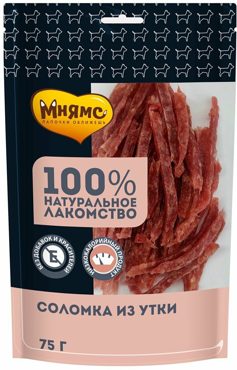 Лакомство Мнямс для собак Соломка из утки 75г