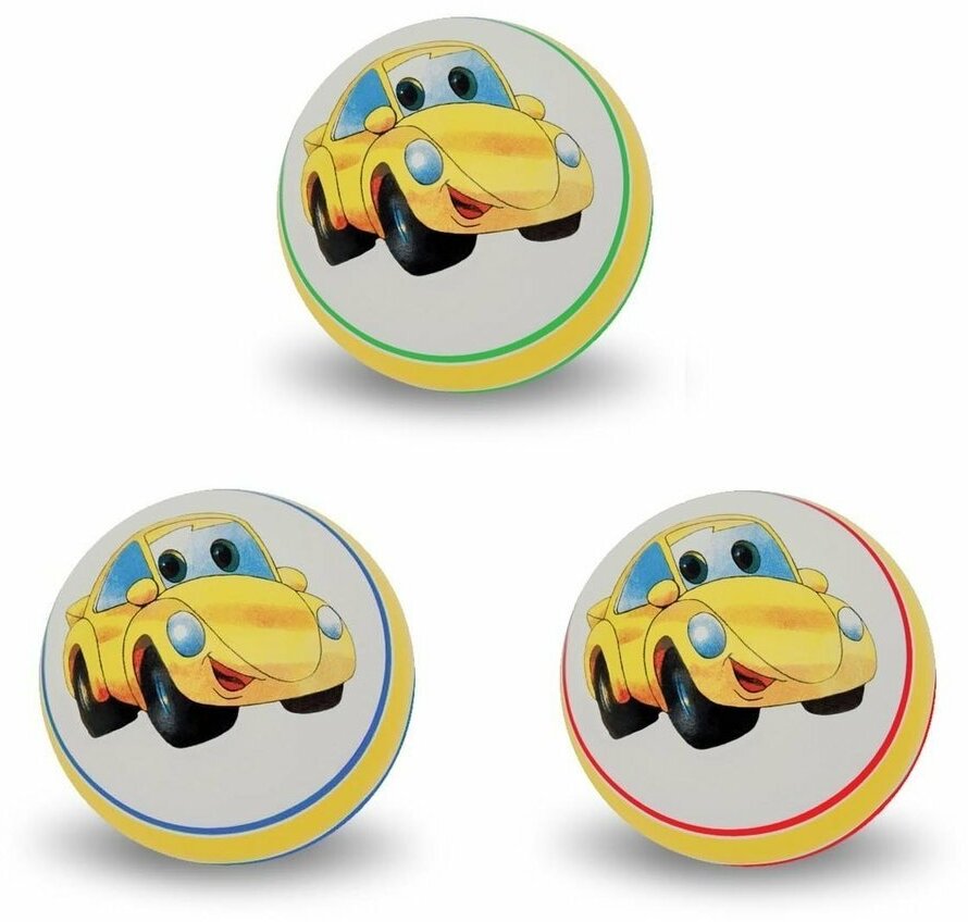 Мяч детский Желтая машина в асс,10 см Мячи-Чебоксары Р1-100/1