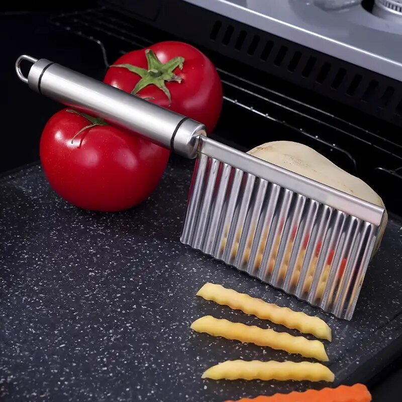 Многофункциональный кухонный нож, Кухонный нож для волнистой нарезки картофеля огурцов моркови дома, одна штука